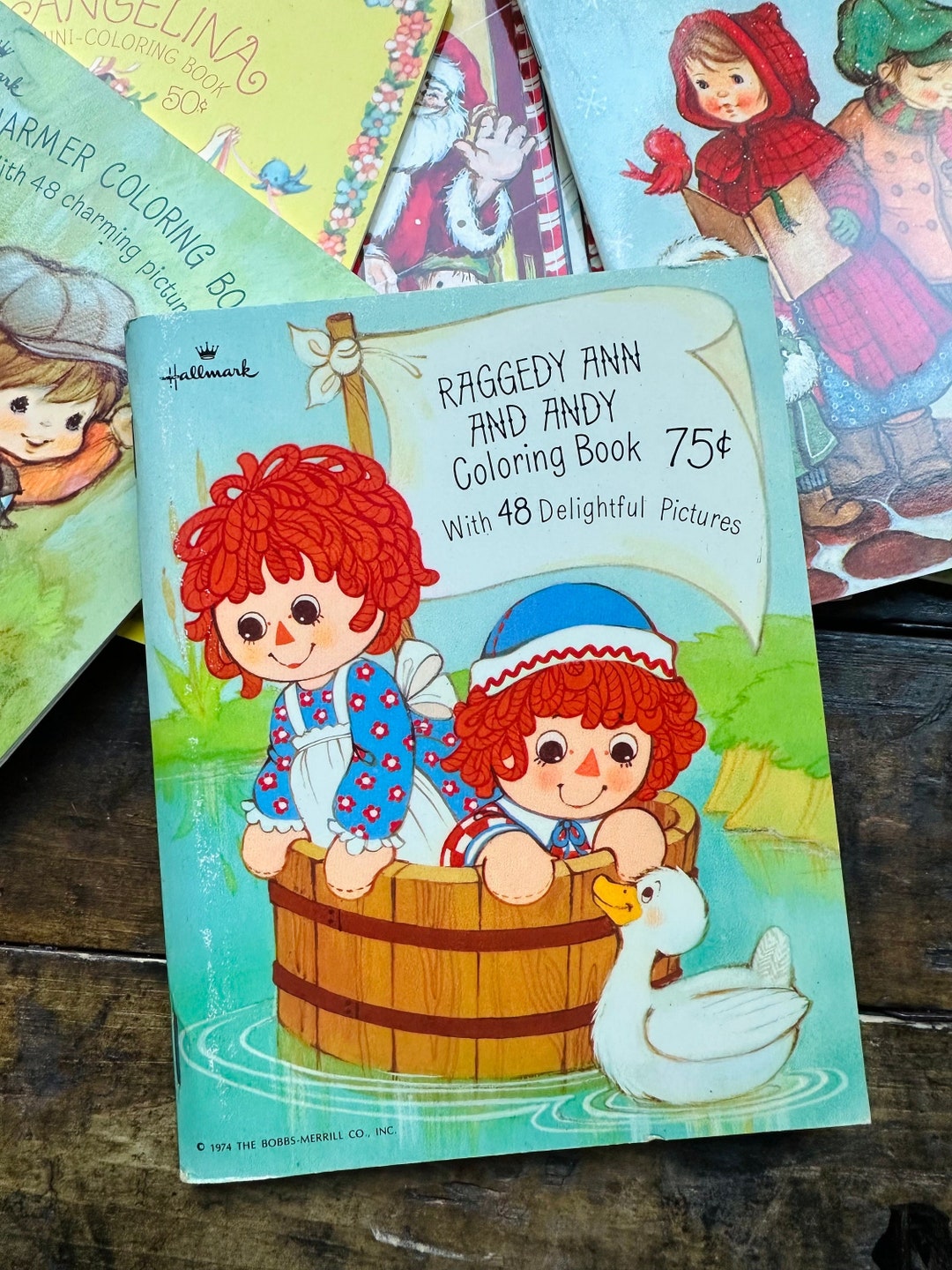 Hallmark Raggedy Ann and Andy Coloring Book UNUSED ~ Vintage 1974 ...