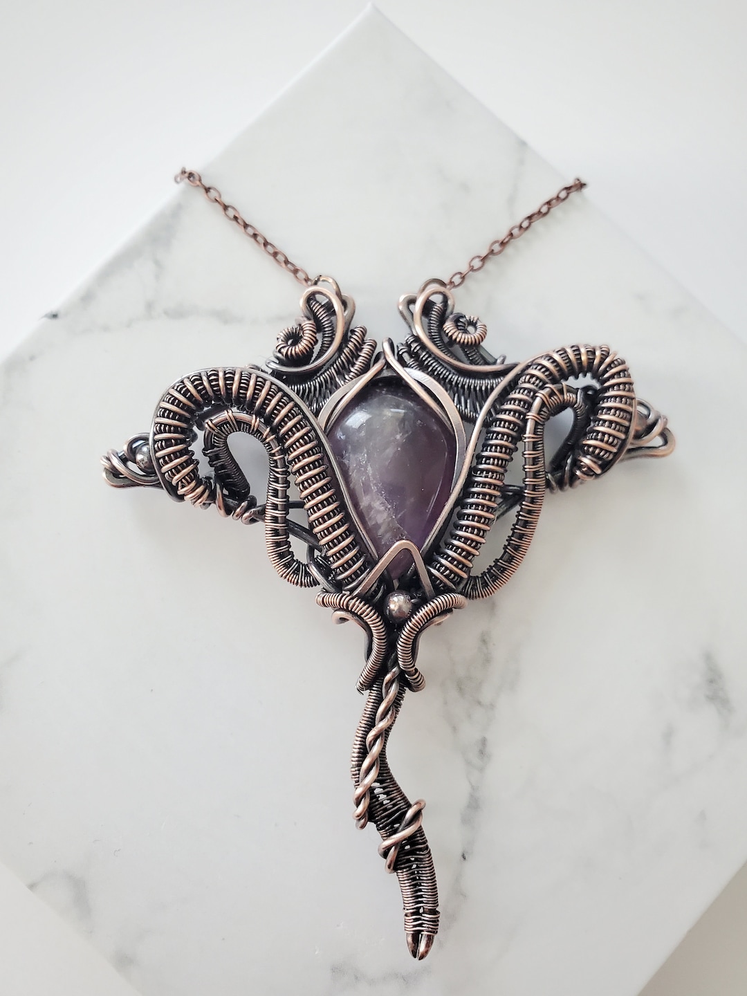 Stingray Necklace, Manta Ray Necklace, Wire Wrapped Stingray, Statement ...