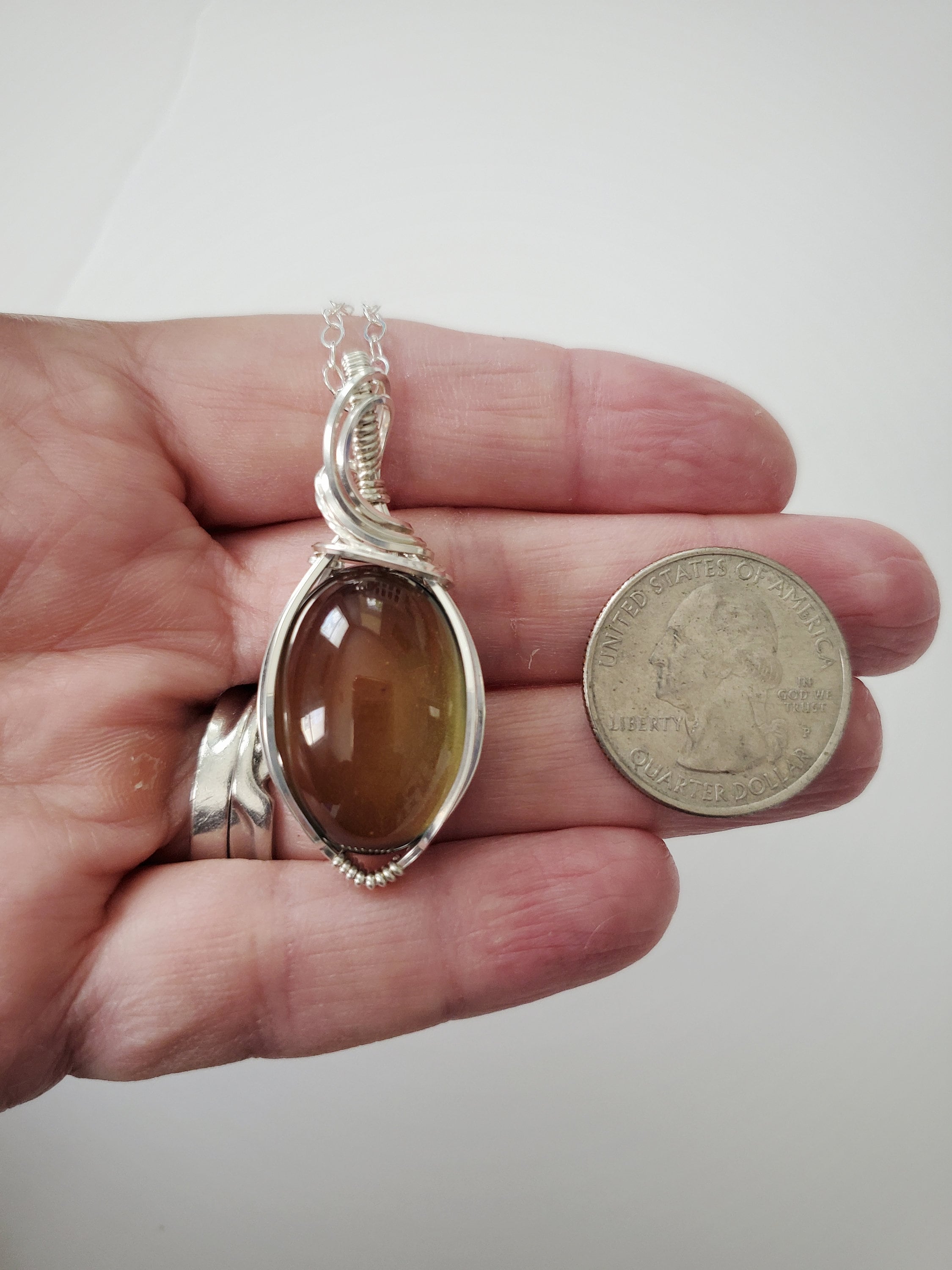 Mood Stone Necklace, Mood Stone Pendant, Color Changing Necklace, Mood ...