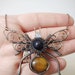 Bee Necklace Bug Necklace Wire Wrapped Bee Statement - Etsy