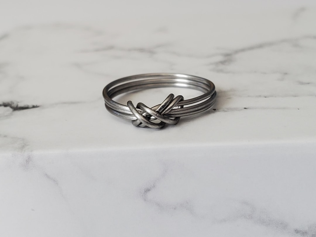 Wire Wrapped Ring, Boho Ring, Infinity Ring, Knot Ring, Stainless Steel ...