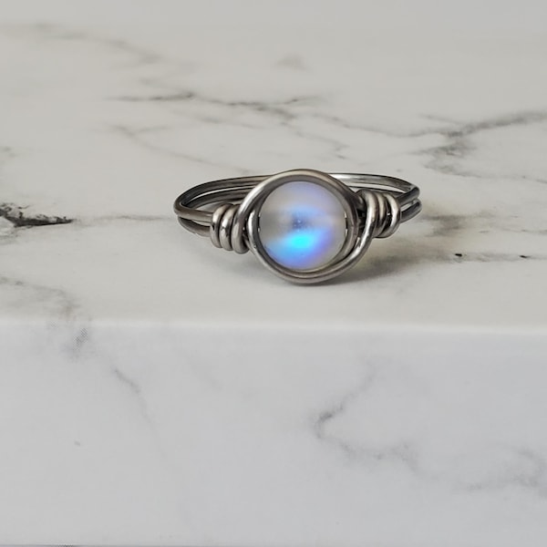 Opalite Moonstone Ring - Etsy