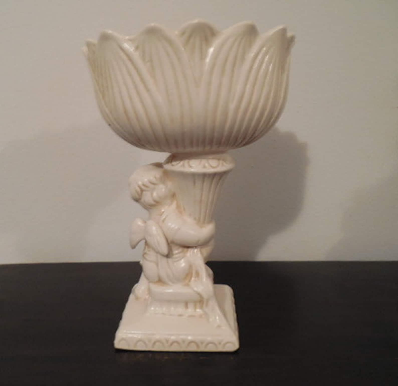 Angel Bowl Angel Pedestal Bowl Ceramic Angel Dish Angel - Etsy