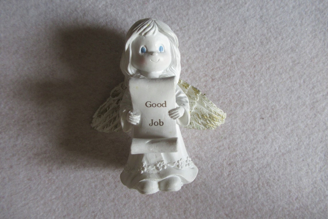 Ceramic Angel Good Job Angel Home Decor Angel With Wings - Etsy