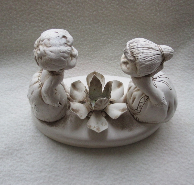 Kissing Couple Candle Holder Wolin Figurine Vintage Boy and - Etsy