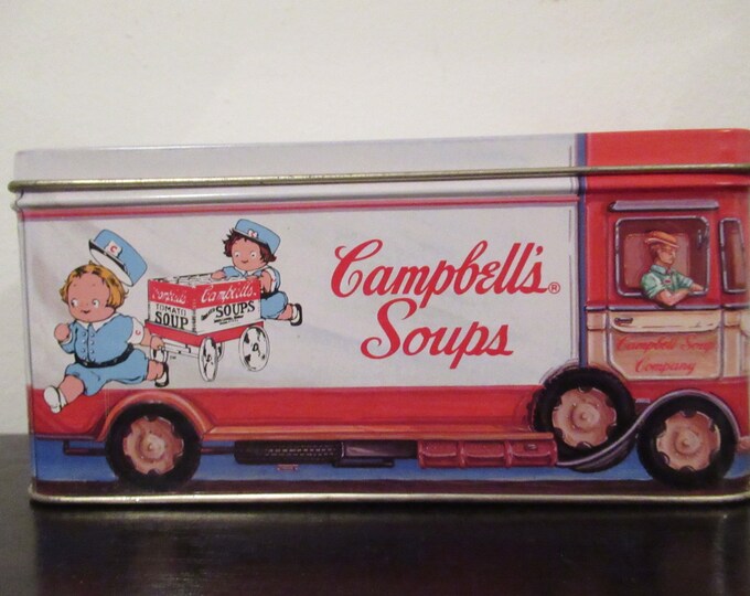 Campbells Soup Bus Collectible Metal Tin 1993, Campbell's Soup Can Bus ...