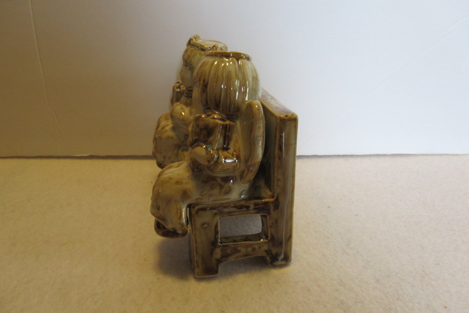Cute Pair Angels Sitting on Bench With Candle Holder, Angel Pair ...