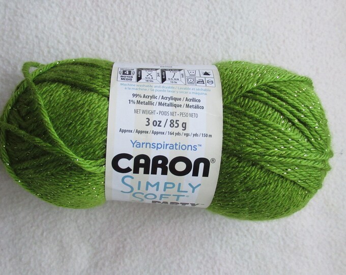 One Skein Caron Simply Soft Party Spring Sparkle 3 Ounce Yarn - Etsy