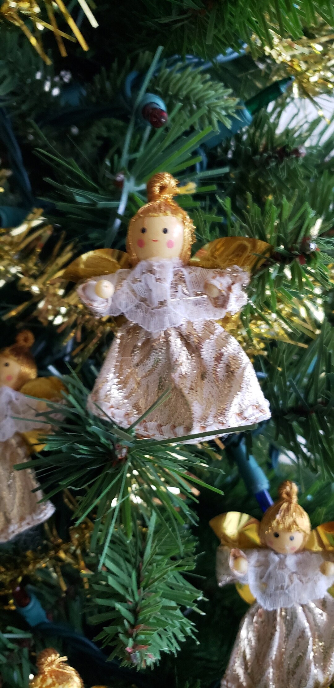 1-4 Small Angels, Gold Angels, Bead Angel, Angel Decor, Angel ...