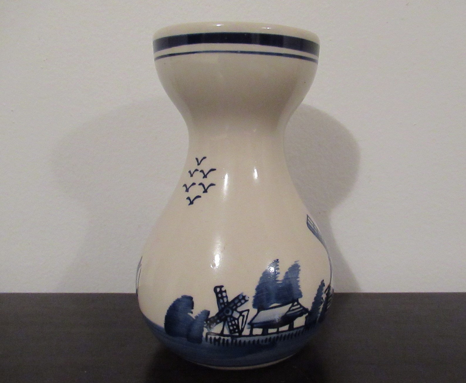 Windmill Vase Windmill Candle Holder Blue and White Holland | Etsy