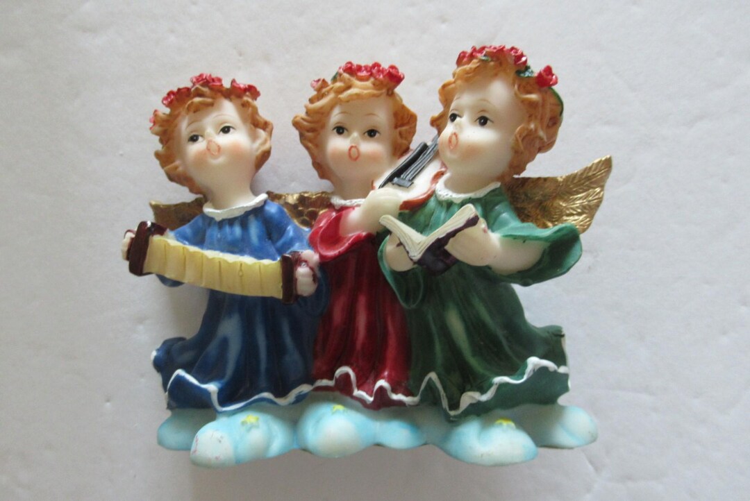 Angel Trio Christmas Angels Vintage Angel Trio Angel Decor, Singing ...