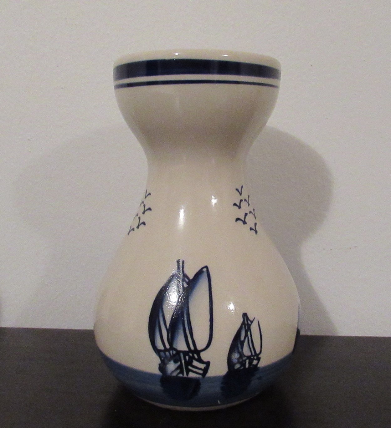 Windmill Vase Windmill Candle Holder Blue and White Holland | Etsy