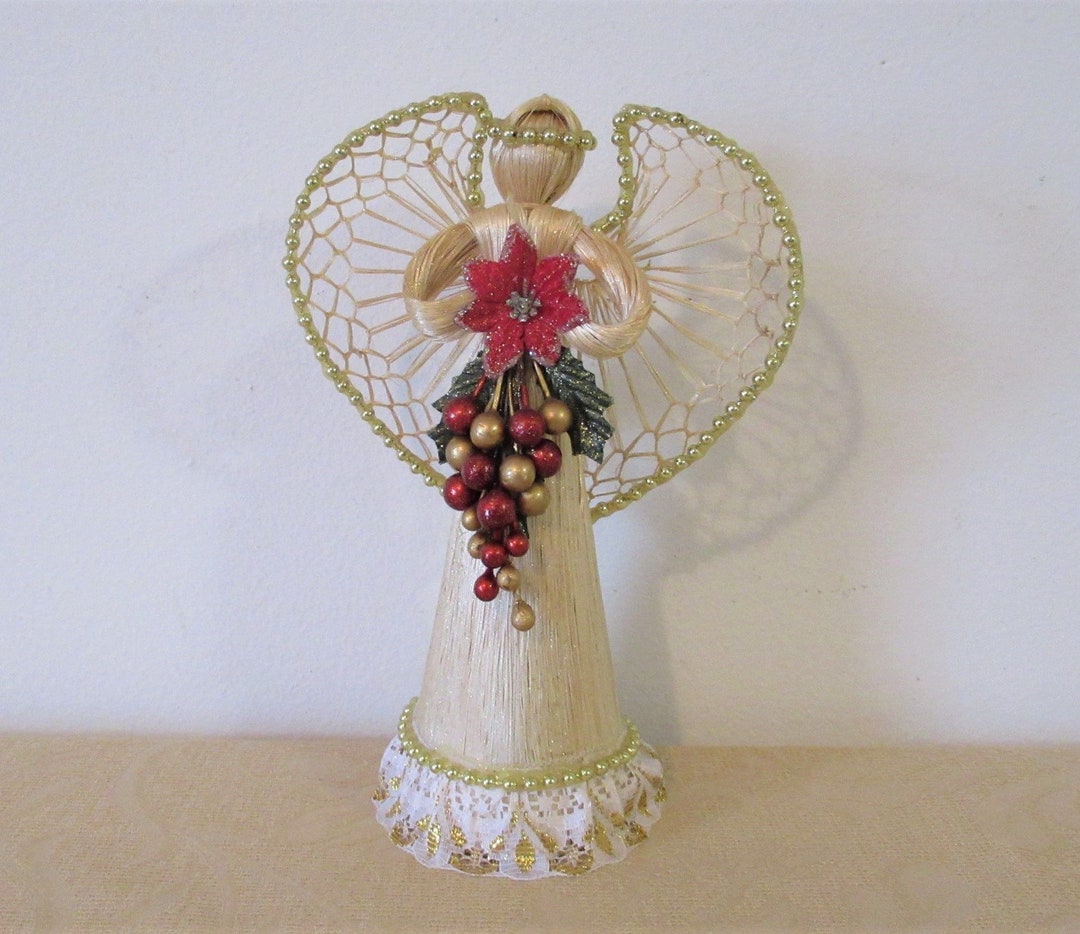 Christmas Angel, Abacá Angel, Straw Angel, Raffia Angel, Christmas ...