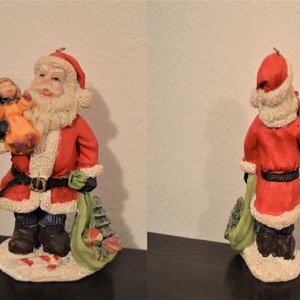 Santa Statue 5 Santa Figurine Vintage Santa Decor Santa Claus Figurine ...