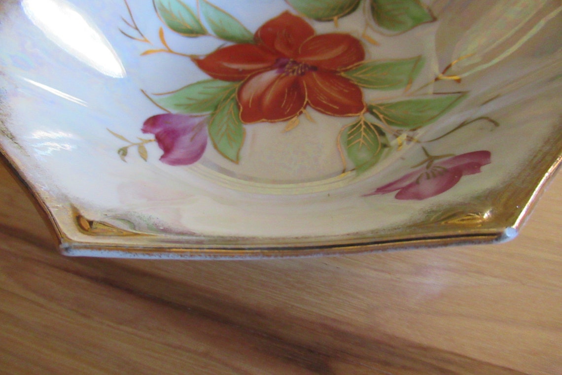 Trimont Ware Japan Iridescent Lustre Ware Porcelain Bowl Gold Trim ...