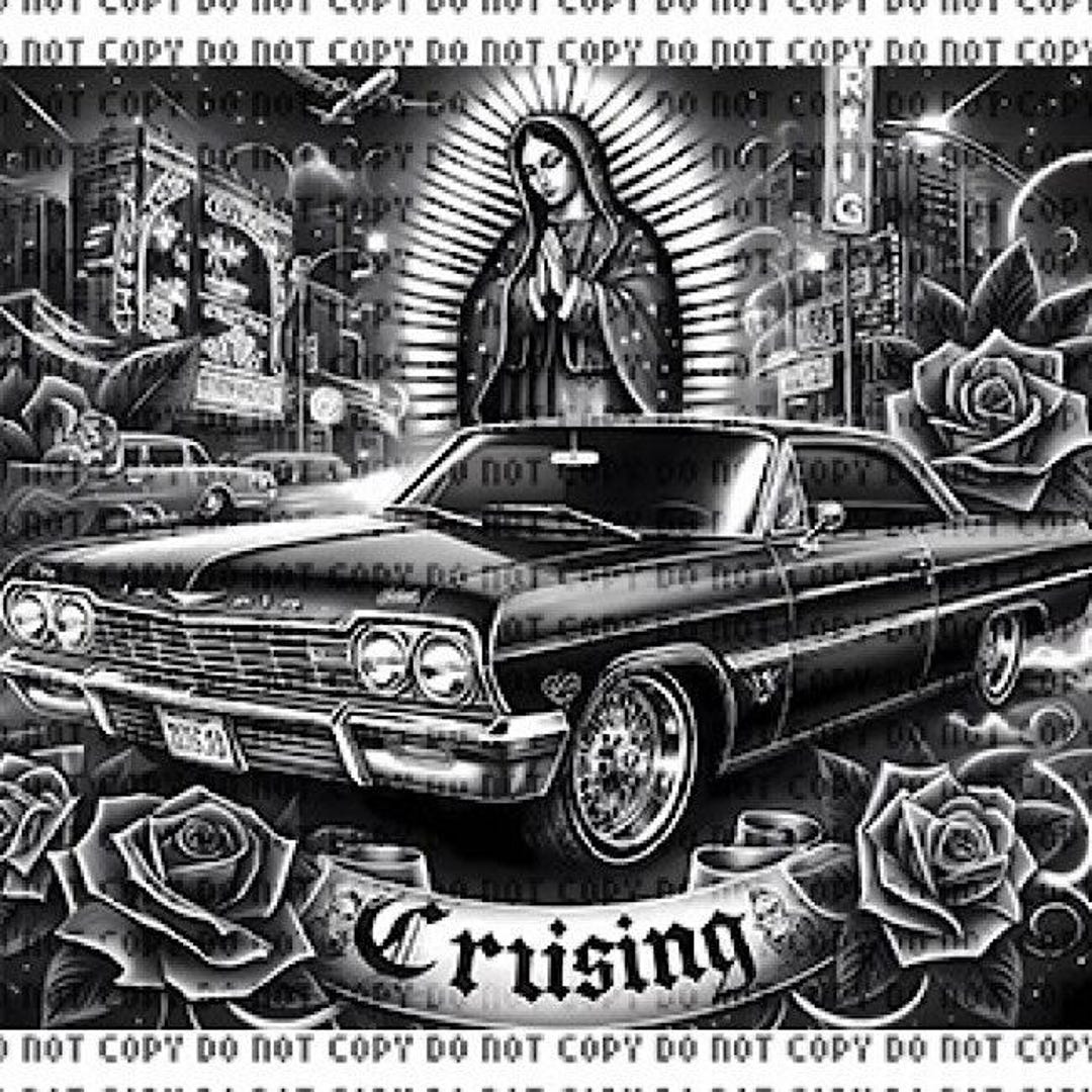 Lowrider Impala Guadalupe PNG Tumbler Sublimation Wrap Digital Download ...