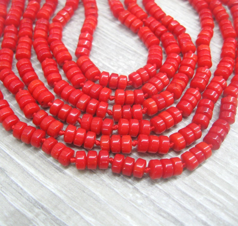 Bold Orange Red Coral Necklaces Natural Genuine Coral jewelry | Etsy