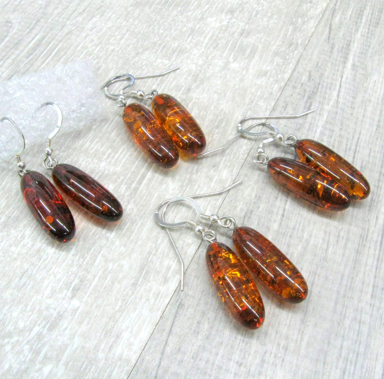 Natural Honey Amber Earrings Oval Dangle Drop Earring Yellow - Etsy