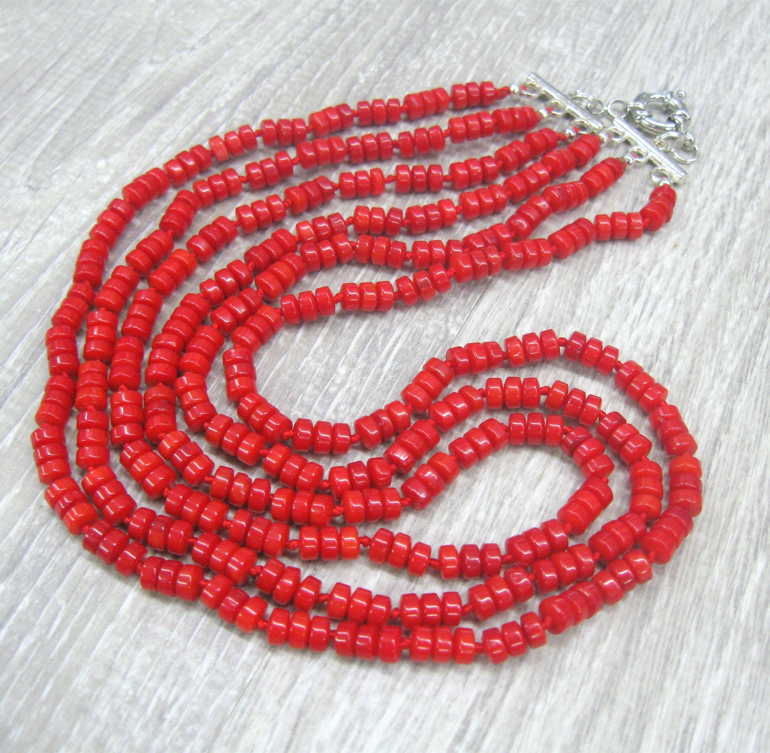 Bold Orange Red Coral Necklaces Natural Genuine Coral Jewelry - Etsy
