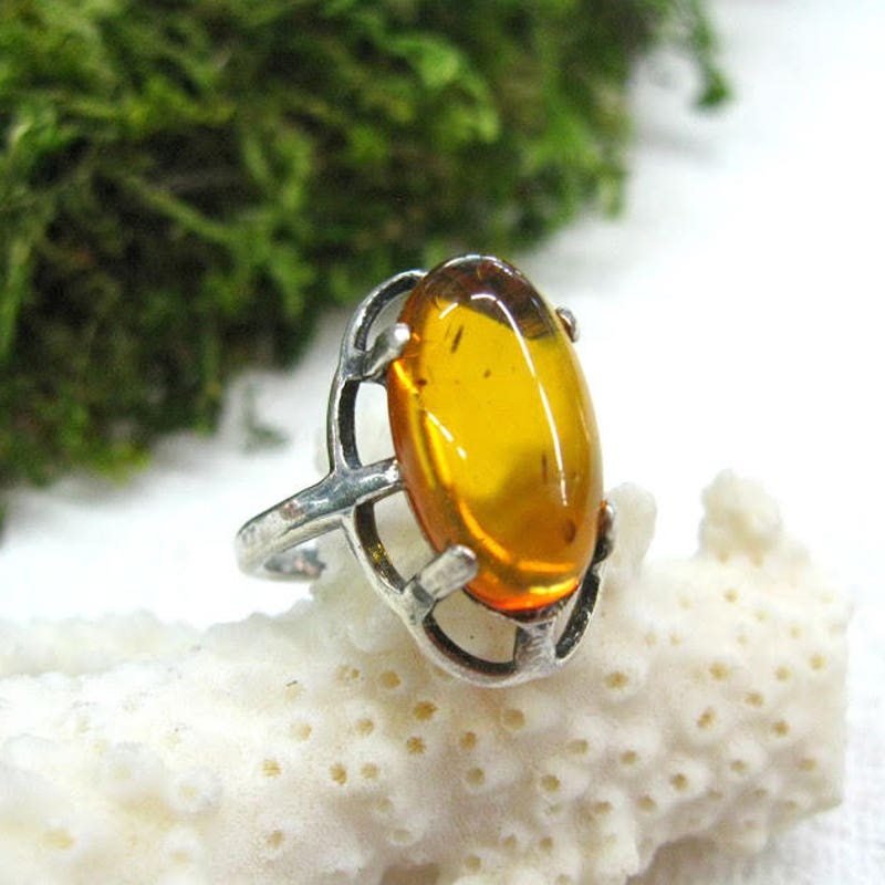 Amber Ring - Etsy