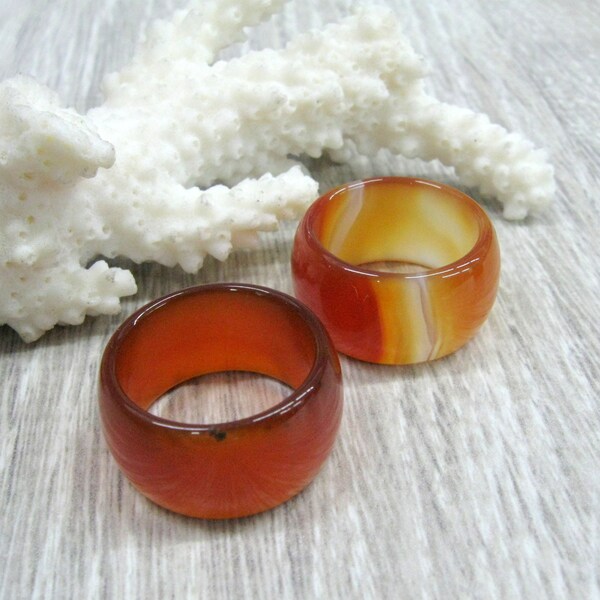 Orange Gemstone Ring - Etsy