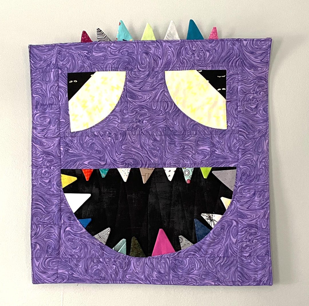 Halloween Quilt Block Pattern, PDF Digital Pattern, Grinning Ghoul ...