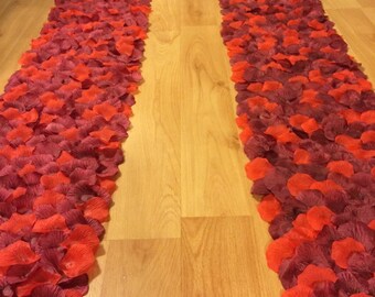 Custom Rose Petal Aisle Runner Border | Etsy