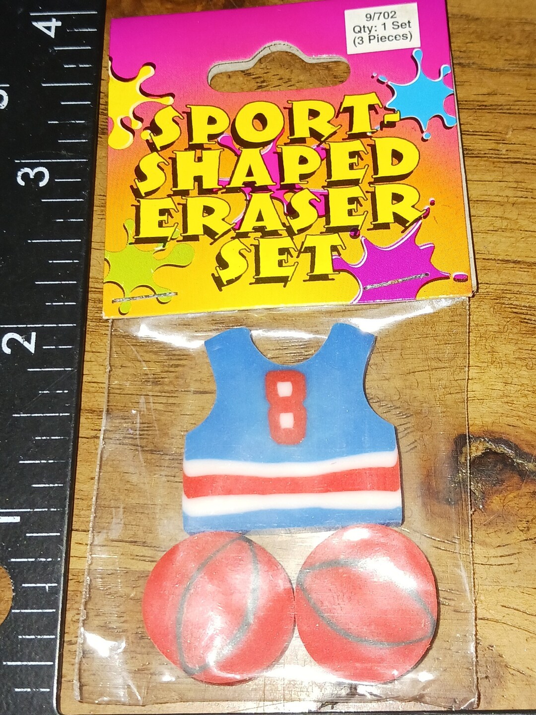 Basketball Jersey and Two Balls, Sports Shaped Eraser Set, Eraser ...