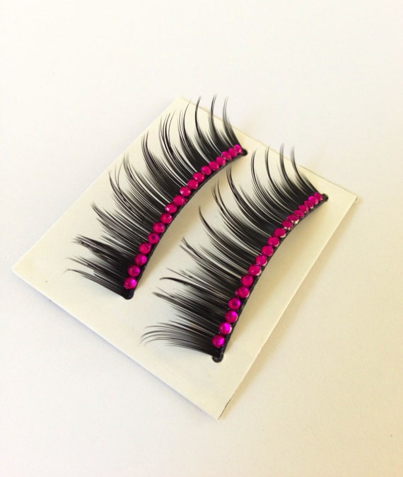 Items similar to Glamour False Eyelashes -Available in 12 Colors to ...