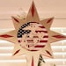 USMC Christmas Tree Topper Made of Wood With EGA and American Flag ...
