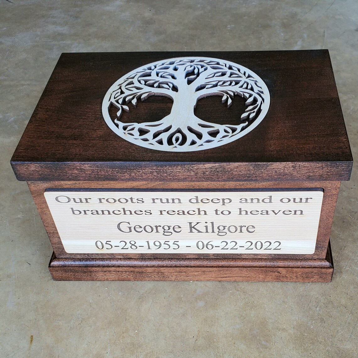 Tree of Life Cremation Urn for Human Adult Ashes Wooden - Etsy