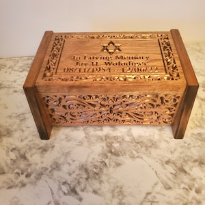 Jewish Star of David Cremation Urn - Adult Cremation Ashes Keepsake Urn ...