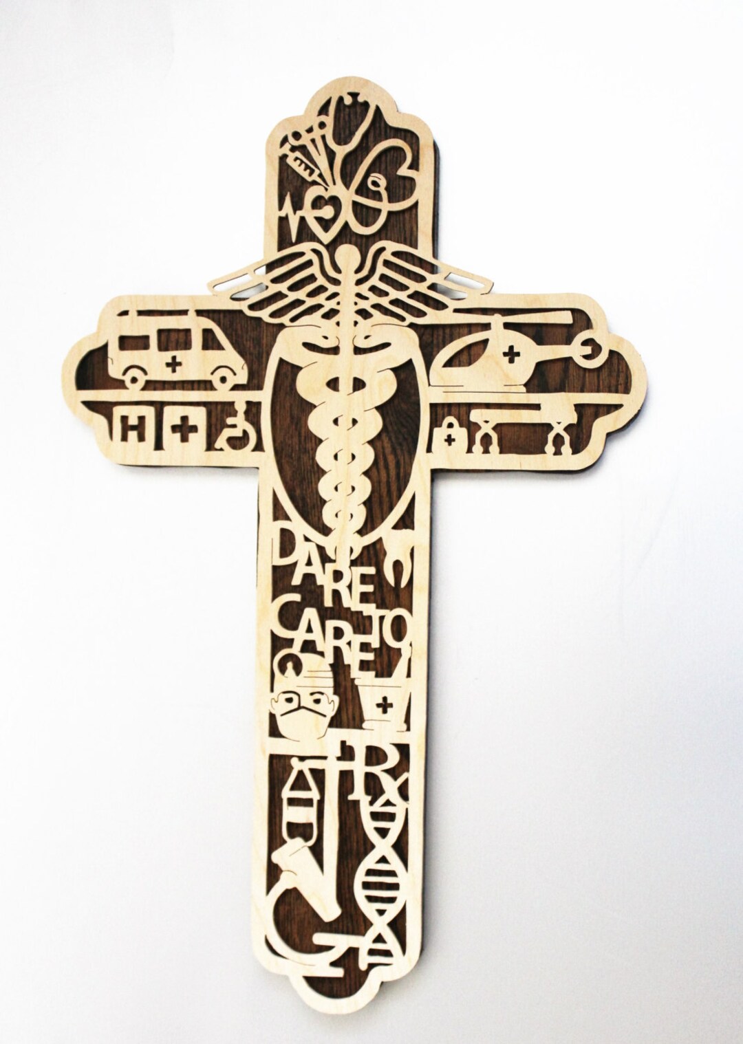 EMT Gift Gift for Doctor Medical Cross With Caduceus Handcrafted ...