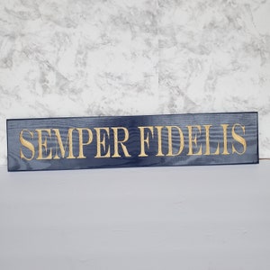 Semper Fidelis Wood Sign: Carved USMC Marine Corps Decor - Etsy