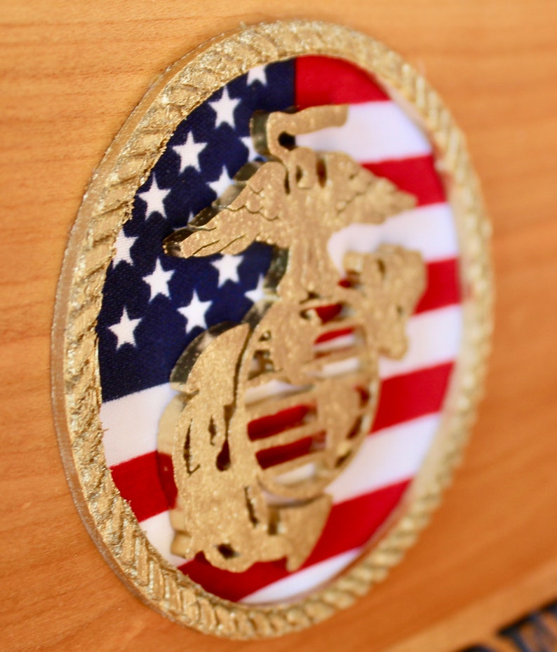 Marine Corps Wood Display Stand for Knife and Challenge Coins - Semper ...