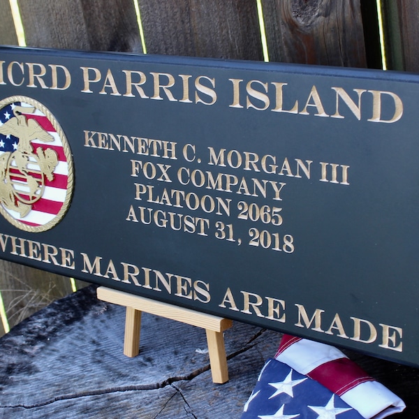 Wood Usmc Plaque - Etsy
