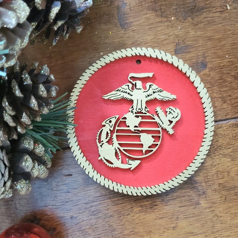 Marine Corps EGA Christmas Ornament United States Military | Etsy