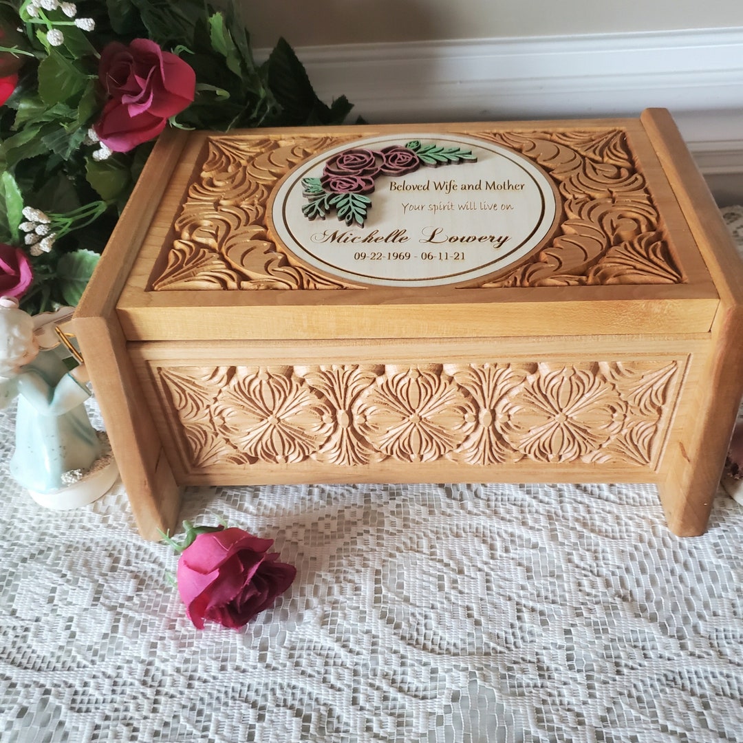 Rose Cremation Urn for Human Ashes for Mom, Beautiful Urns for Mother ...