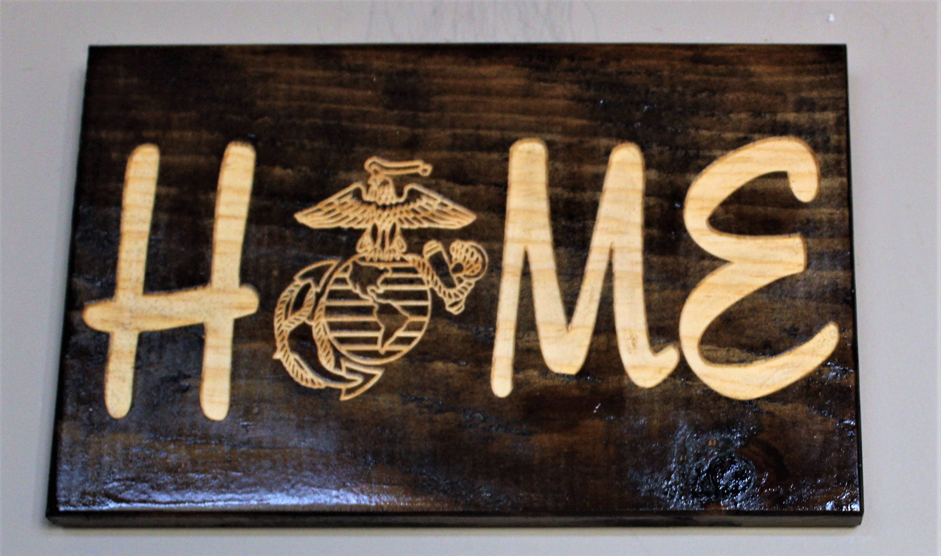 Home Sign Carved Wood Sign Engraved Sign Military Home | Etsy