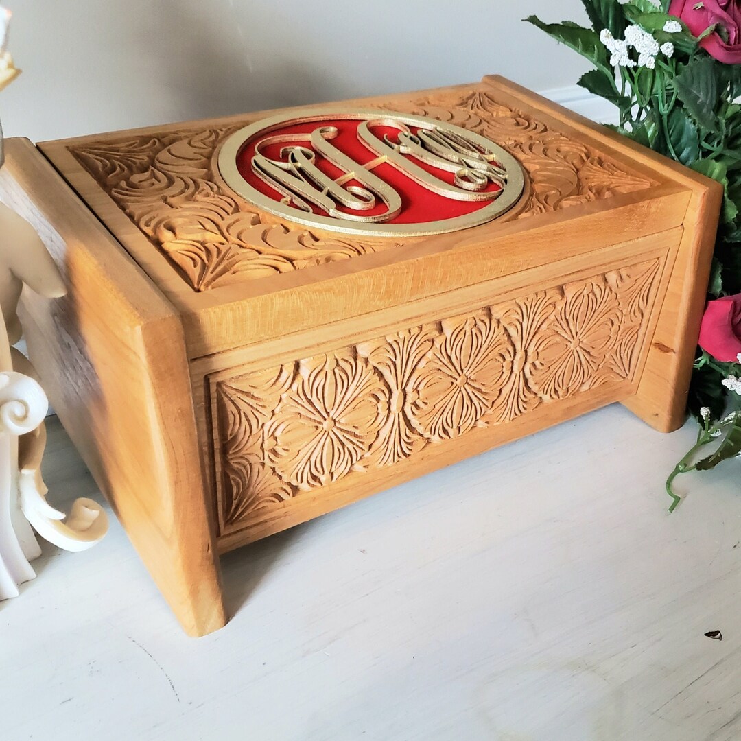 Monogram Urns Custom Wood Urns for Humans Personalized Unique ...