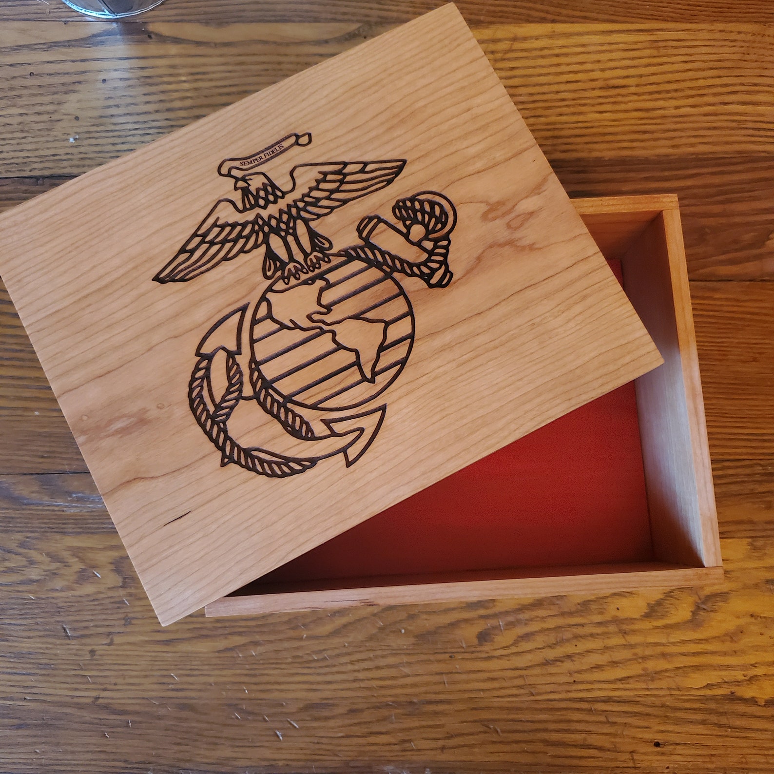 Personalized Marine Corps Letter Keepsake Box Engraved Wood - Etsy