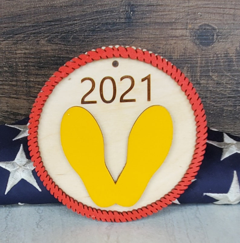 Marine Corps Yellow Footprints Christmas Ornament 2021 | Etsy