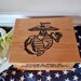 Marine Corps Urn, Wooden Military Cremation Urn for Burial ...