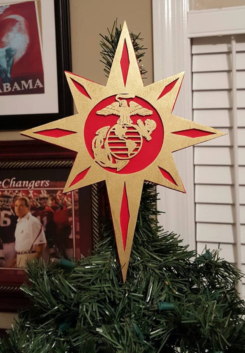 Christmas Tree Topper Marine Corps Tree Topper Christmas - Etsy