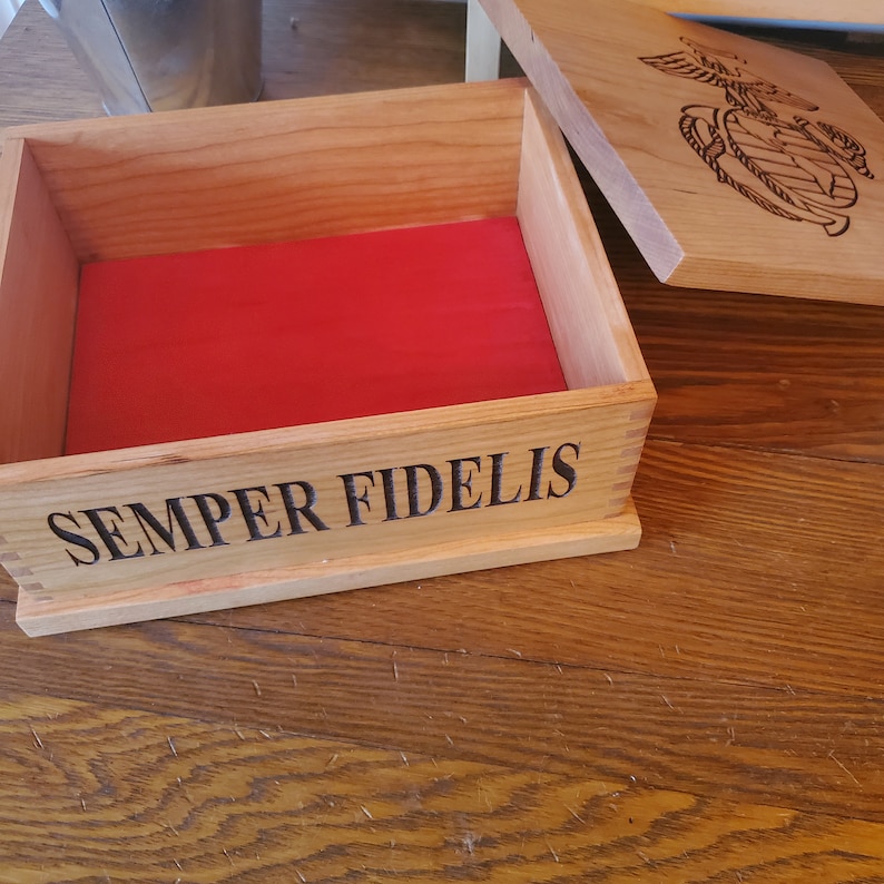 Personalized Marine Corps Letter Keepsake Box Engraved Wood - Etsy