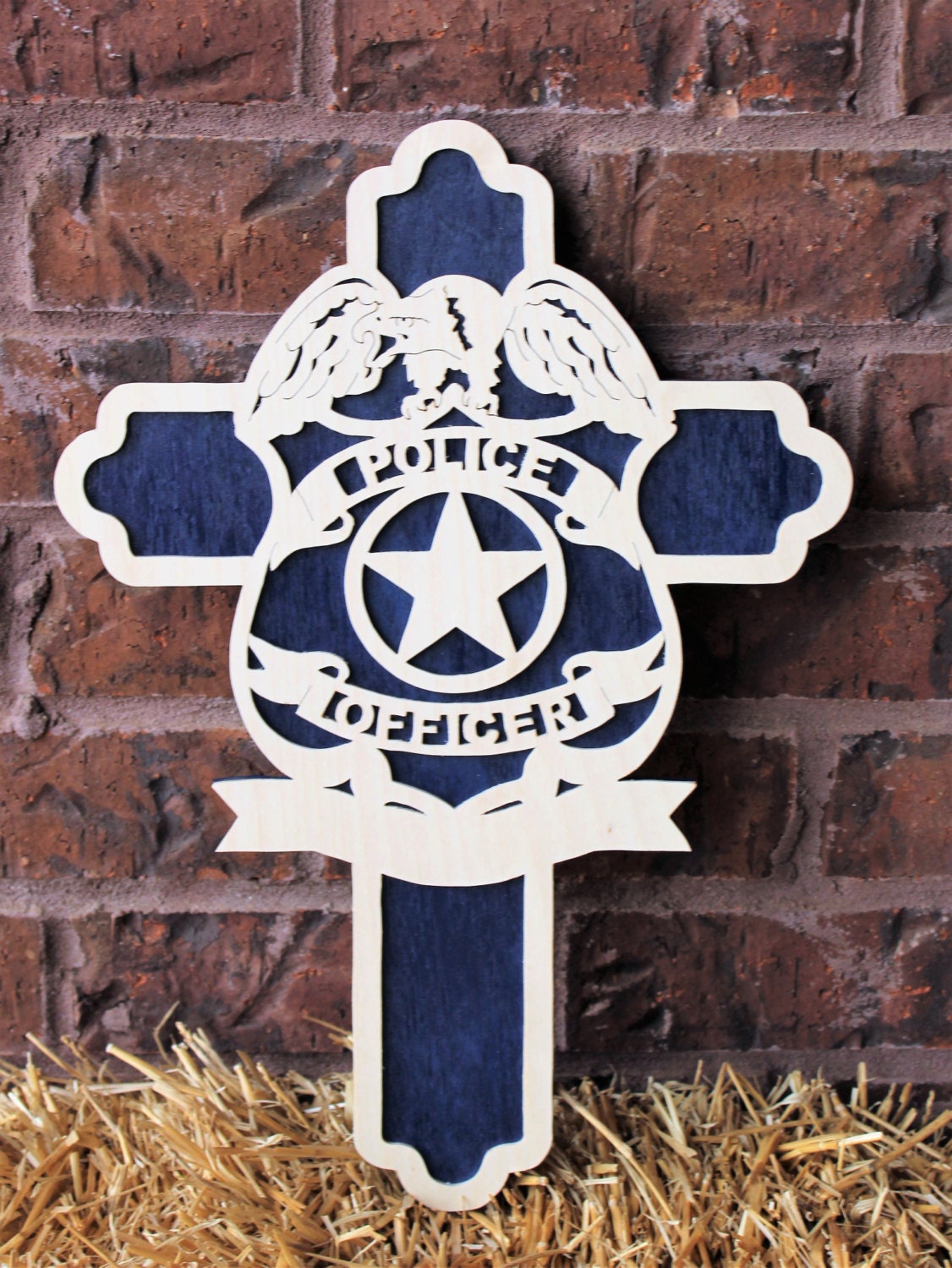 Police Officer Cross Wall Hanging Law Enforcement | Etsy