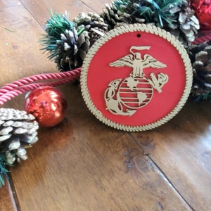 Marine Corps EGA Christmas Ornament, United States Military Keepsake ...