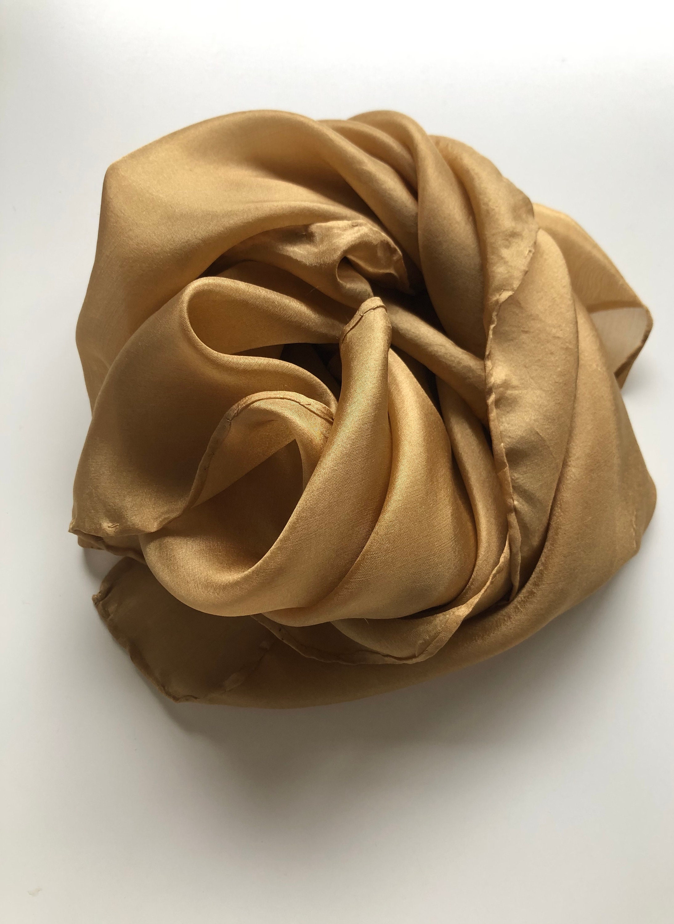 Summer Neck Hair Scarf Silk Bandana Scarf Plant Dyed Botanical ...