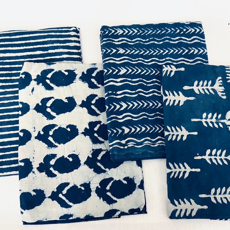 Indigo Fabric - Etsy