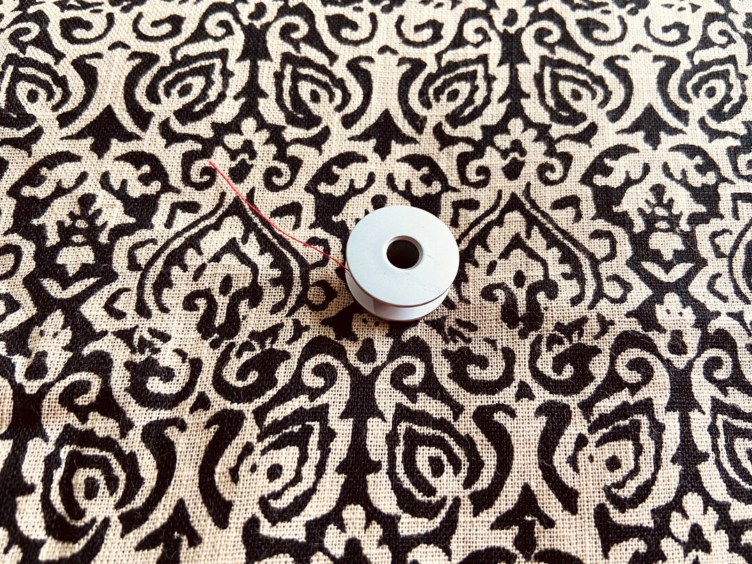 Black and Cream Block Print Linen Fabric Floral Linen Fabrics - Etsy